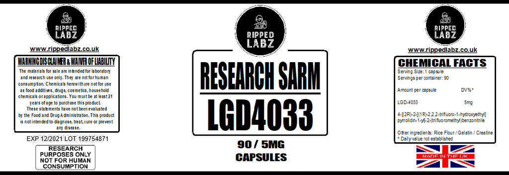 Ripped Labz Beginner Muscle Stack (LGD-4033 / RAD-140)