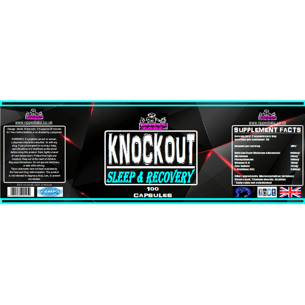 Knockout Advanced Sleep Recovery (100 Capsules) – Ripped Labz